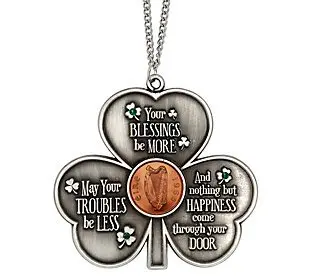 AMERICAN COIN TREASURES Shamrock Irish Penny House Blessing - One-color