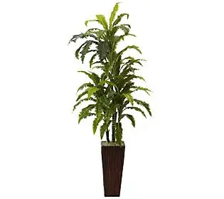 NEARLY NATURAL Margarintum W/bamboo Planter - One-color