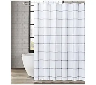 TRULY SOFT Windowpane Shower Curtain - One-color