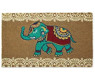DESIGN IMPORTS Indian Elephant 18x30 Doormat - One-color