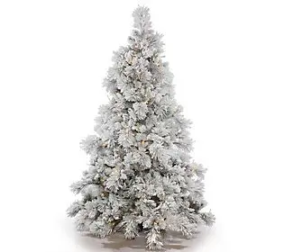 VICKERMAN 3.5' X 35' Flocked Alberta Tree By - One-color