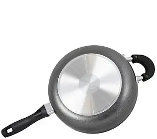 OSTER Clairborne 10.25 Saute Pan With Lid Charcoal Gray