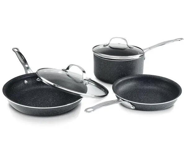 GRANITESTONE 5 Piece Nonstick Cookware Set - One-color