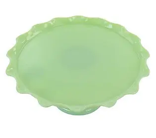 MARTHA STEWART Jadeite Glass Cake Stand