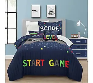 LUSH DECOR Video Games 4pc Twin Quilt Set By - One-color