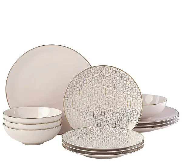 LENOX Trianna 12-piece Dinnerware Set Blush - One-color