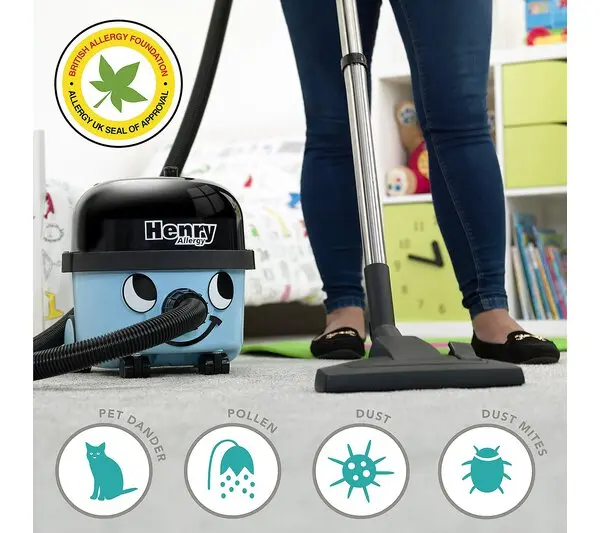 NUMATIC Henry Allergy Canister Vacuum With Hepa Filtration