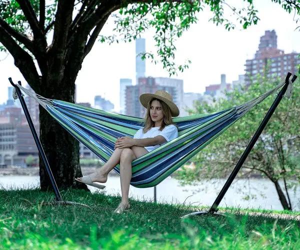 BACKYARD EXPRESSIONS Hammock & Frame Combo With Carry Bag