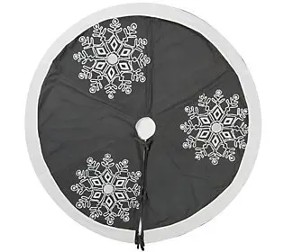 VICKERMAN 60' Winter Snowflake Tree Skirt By - One-color