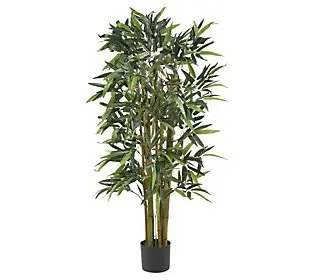 NEARLY NATURAL 4' Biggy Bamboo Silk Tree - One-color