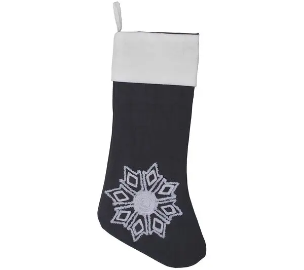 VICKERMAN 8' X 19' Winter Snowflake Stocking By - One-color