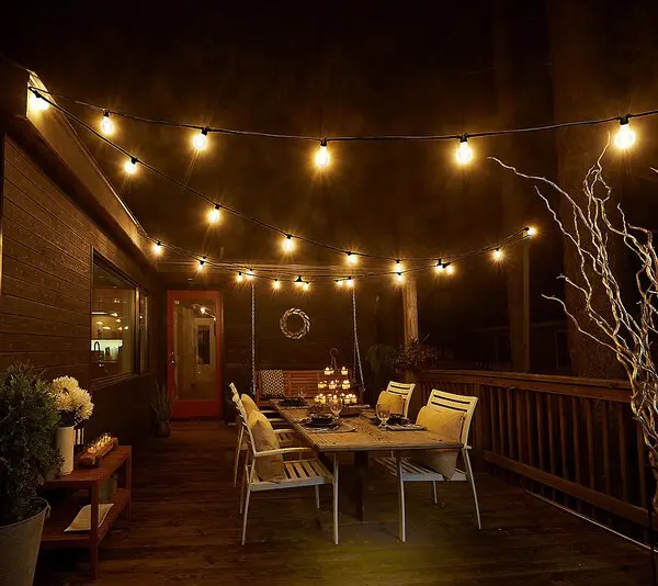 BULBRITE 14-ft Outdoor String Light Kit With Li Ght Bulbs 2pk