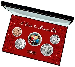 AMERICAN COIN TREASURES 2021 Year To Remember Santa Coin Box Set - One-color