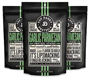 POP DADDY 7.5-oz Bags Garlic Parmesan Gourm Et Pretzels - One-color