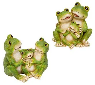 GERSON INTERNATIONAL S/2 Assorted 7'l Resin Frog Family Figures G Erson Co - One-color