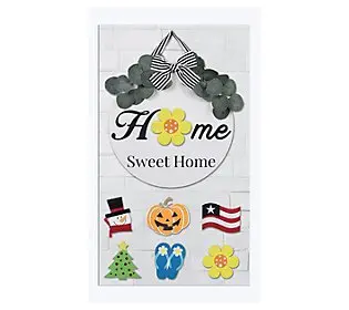 YOUNG'S INC. Young's Round Home Door Hanger With 6 Interchan Geable Icons - One-color