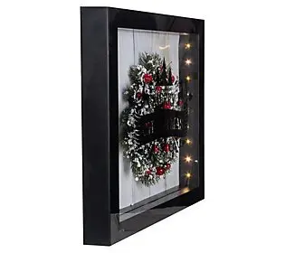 NORTHLIGHT 14' Black Framed 3d 'merry' Led Box Ecor