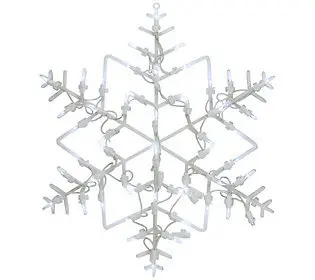 NORTHLIGHT Led Lighted Snowflake Christmas Window Decoration - One-color