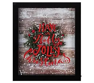 NORTHLIGHT 14' Black Framed 3d 'have A Holly Jo Ly' Box Decor - One-color