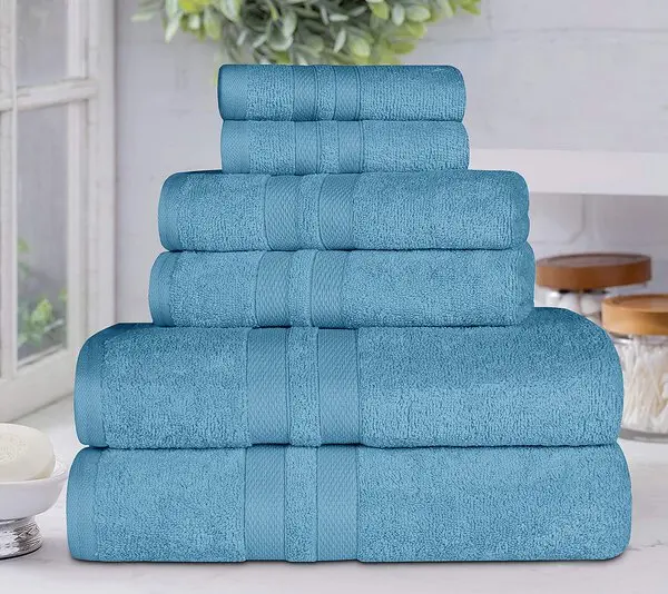 SUPERIOR Egyptian Cotton 6-piece Quick Dry Towe L Set - One-color