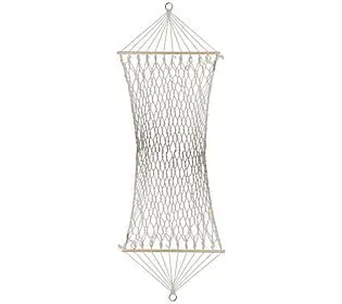 NORTHLIGHT 78' X 31' Natural Macrame Hammock Wi H Bars