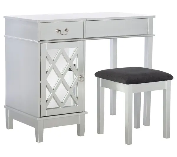 LINON Home Contemporary Jules Vanity Set W/ Dra Wer & Storage - One-color