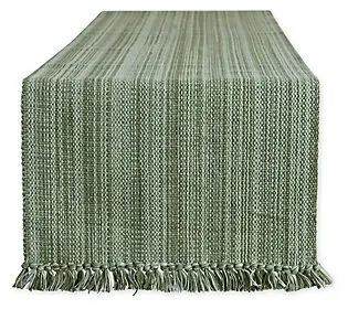DESIGN IMPORTS 13' X 108' Variegated Fringe Tab E Runner - One-color