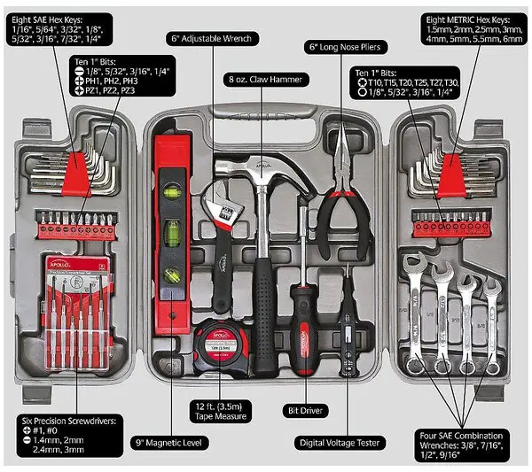 APOLLO 53-piece Household Tool Kit Dt94 08