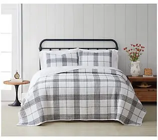 COTTAGE CLASSICS Cottage Plaid 3-piece King Qui Lt Set - One-color
