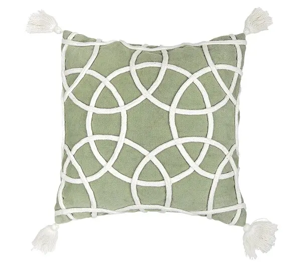 VALERIE PARR HILL 18' X 18' Lily Sage Geometric Throw Pillow V Alerie - One-color