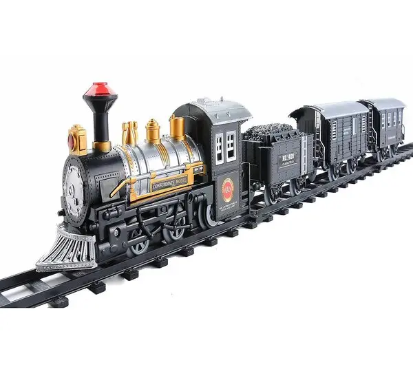 NORTHLIGHT 14-piece Black Lighted & Animated Classic Train Set - One-color