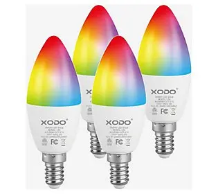XODO Smart Candelabra Led Bulb 4-pack Multi-col Or Wi-fi E12 5w - One-color