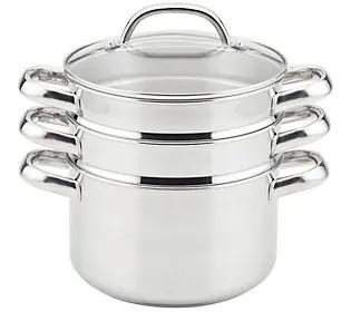 Prestige 4 Qt. Stainless Steel Steamer Set With Steamer Basket - Silver