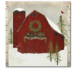 COURTSIDE MARKET Snow Barn 24x24 Canvas - One-color