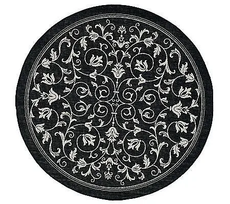 SAFAVIEH Courtyard Heirloom Gate 6'7' Round Rug - One-color