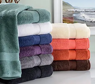SUPERIOR Cotton 2-piece Solid Zero-twist Bath S Heet Towel Set