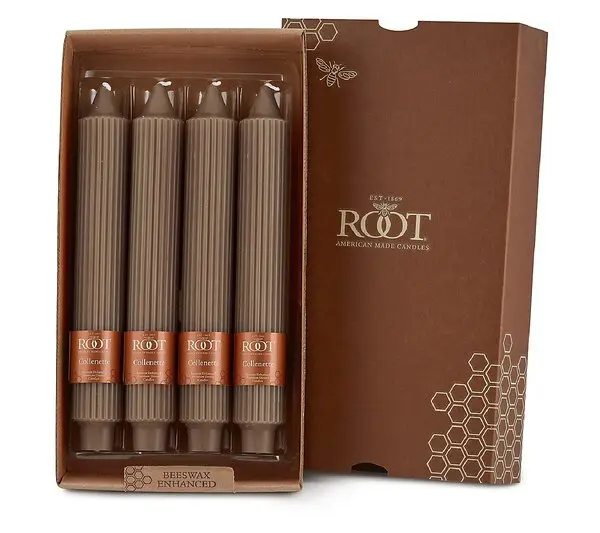 ROOT CANDLES Root 9' Smooth Collenette Taper Candles - One-color