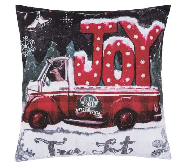 VALERIE PARR HILL 18' X 18' Tree Lot Joy Throw Pillow Valerie - One-color