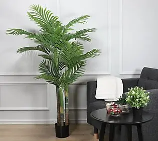 PULEO INTERNATIONAL 60' Artificial Areca Palm T Ree With Pot
