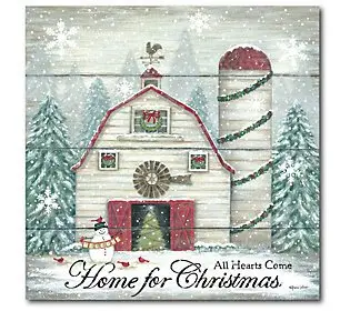 COURTSIDE MARKET All Hearts Home For Christmas 6x16 Canvas - One-color