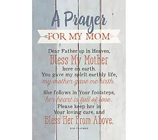 DEXSA COMPANY Dexsa Prayer For My Mom New Horizons Wood Plaqu E With Easel - One-color
