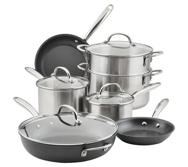 RACHAEL RAY 11pc. Mixed Material Cookware Set - One-color