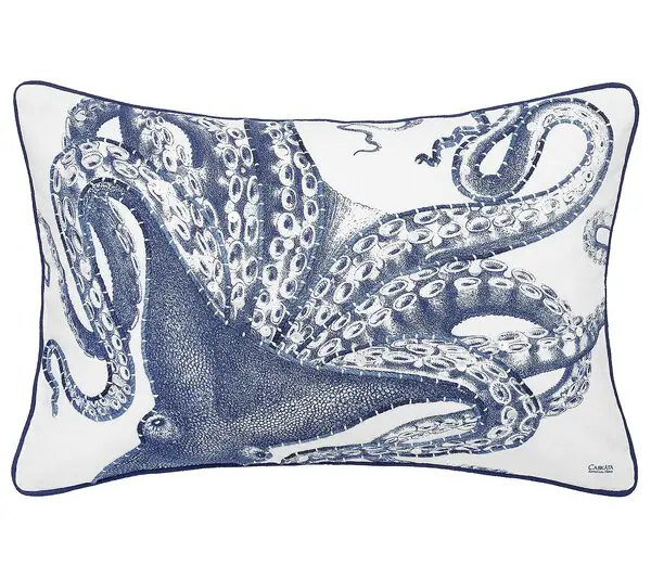 C&F HOME 14' X 22' Blue Octopus Oblong Printed Throw Pillow - One-color