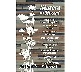 LELA & OLLIE Sister In Heart Wood Plaque Easel 6' X 9 - One-color