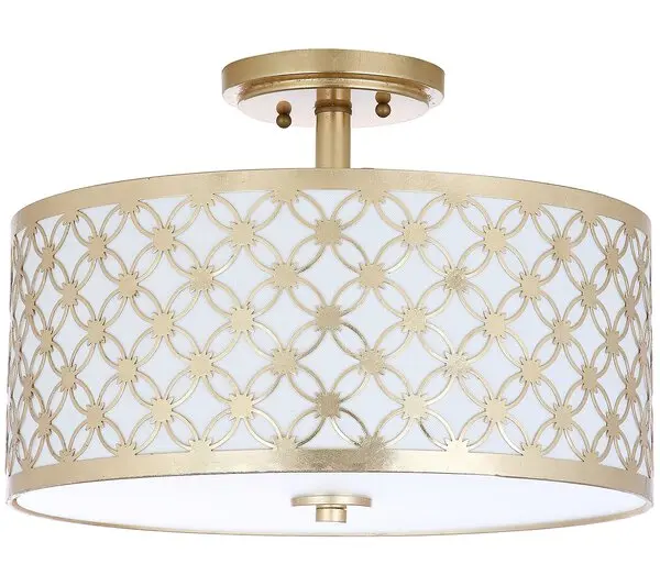 SAFAVIEH Hutch Three-light 16' Dia Gold Flush Mount S Afavieh - One-color