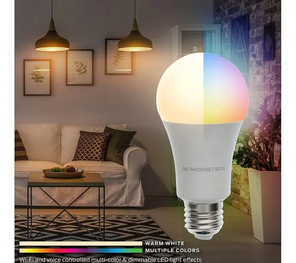MONSTER CABLE Monster Smart Wi-fi Rgbw Multi Color Led Light Bulb