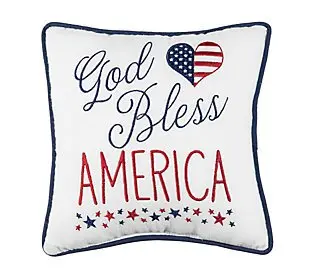 VALERIE PARR HILL 10' X 10' God Bless America Throw Pillow Val Erie - One-color