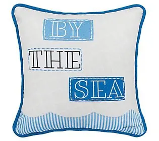 C&F HOME 10' X 10' The Sea Printed/applique Throw Pillow - One-color