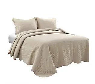 LUSH DECOR Medallion Scallop 3 Pc Kg Bedspread - One-color
