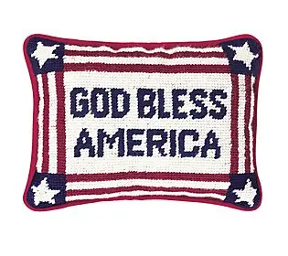 VALERIE PARR HILL 6.5' X 9' God Bless America Throw Pillow Val Erie - One-color